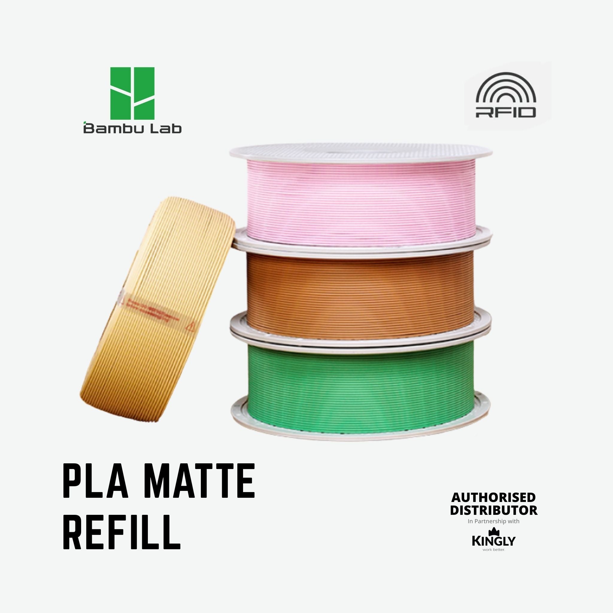 [Refill] Bambu Lab PLA Matte Filament Series (1.75mm 1KG) – ALT TAB ...
