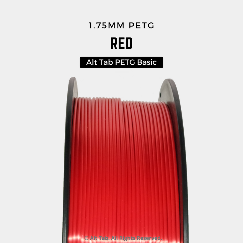 PETG Basic – Red (1.75mm 1KG Filament) – ALT TAB Filaments