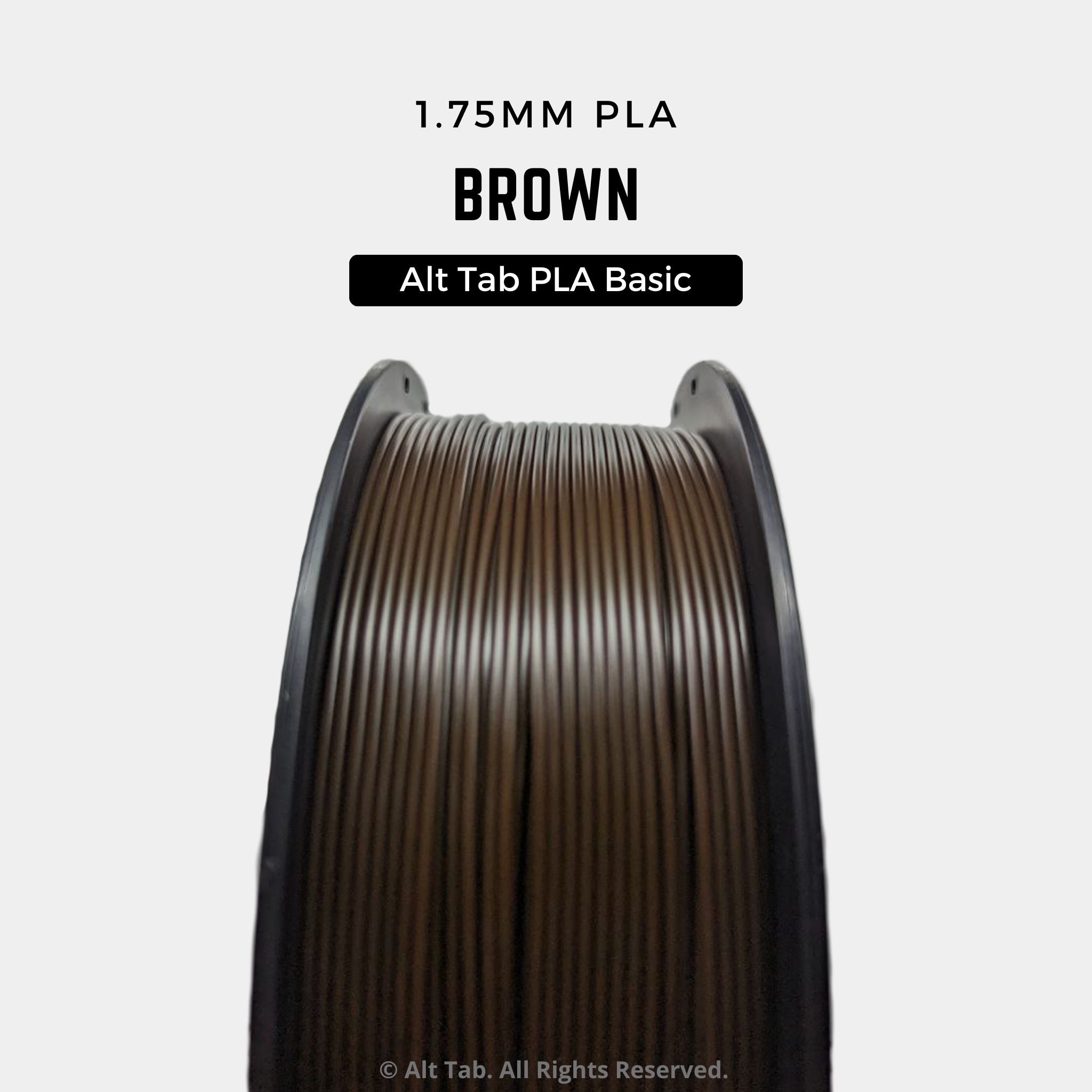 PLA Basic – Brown (1.75mm 1KG Filament) – ALT TAB Filaments