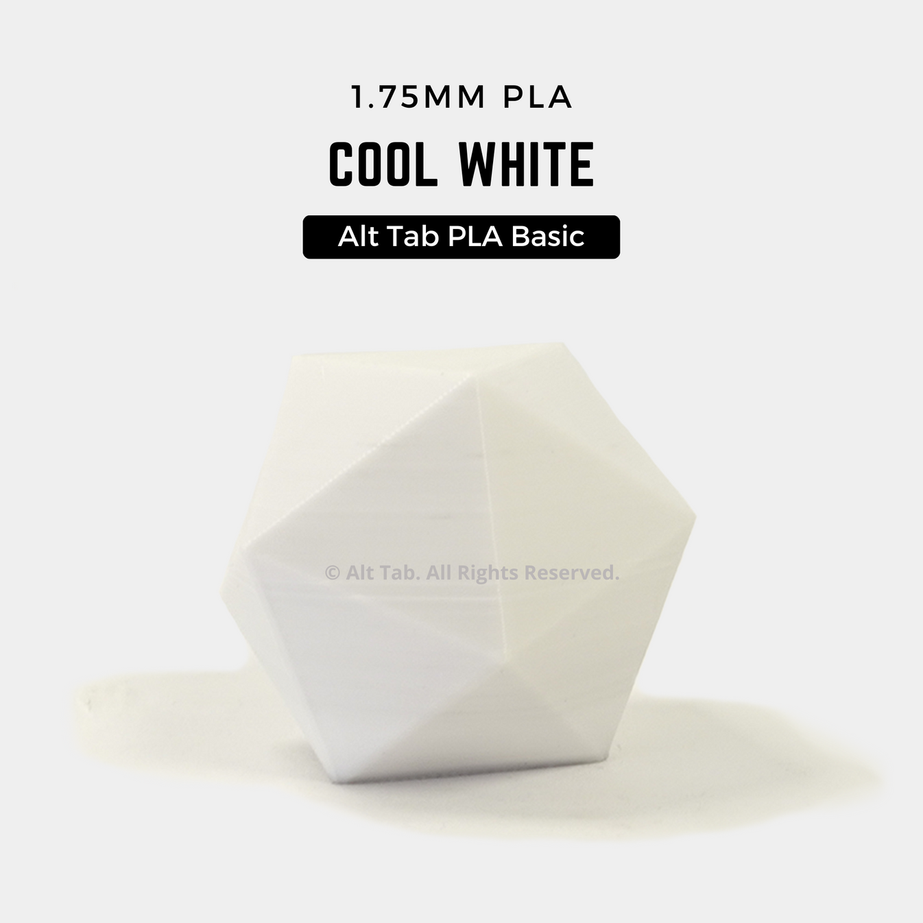 PLA Basic – Cool/Cold White (1.75mm 1KG Filament) – (ALT TAB) ALT TAB ...