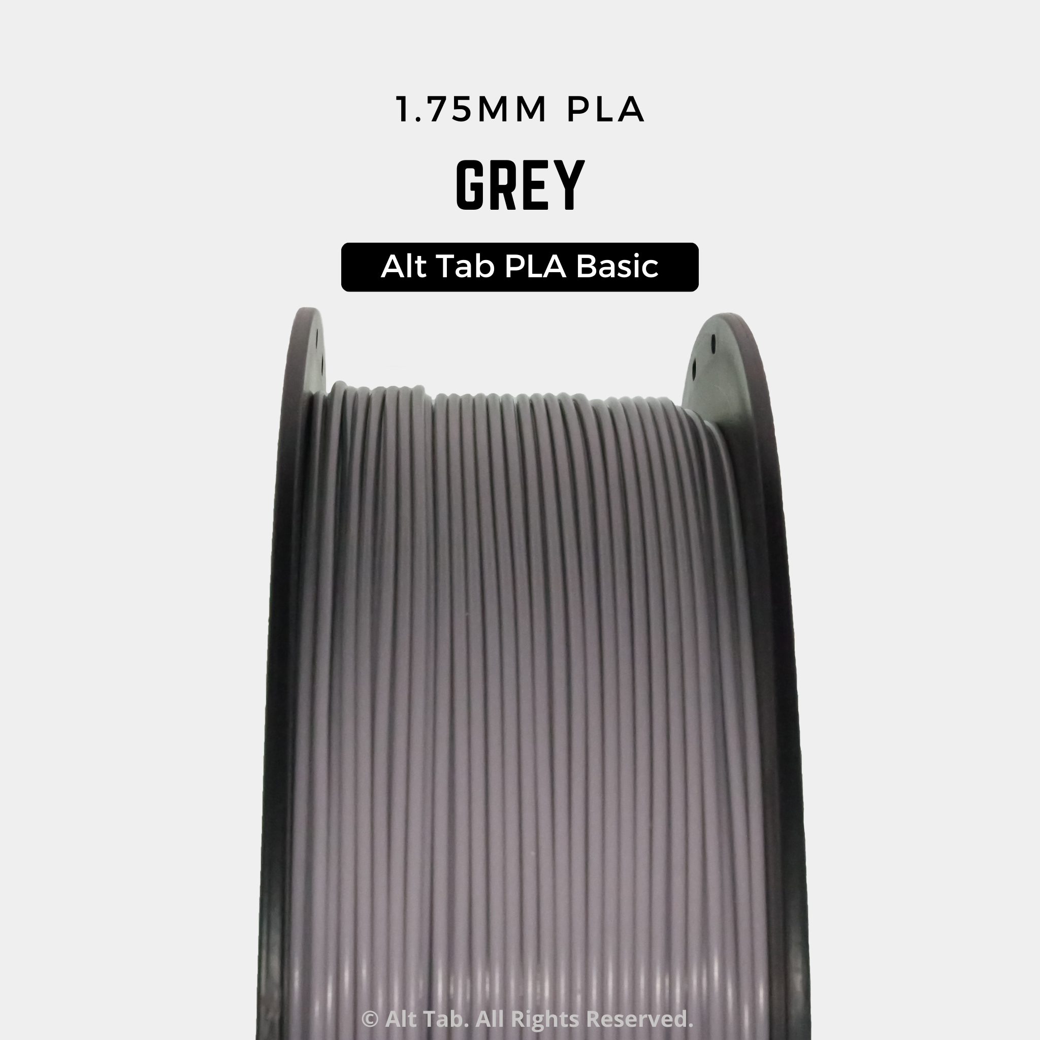PLA Basic – Grey (1.75mm 1KG Filament) – ALT TAB Filaments