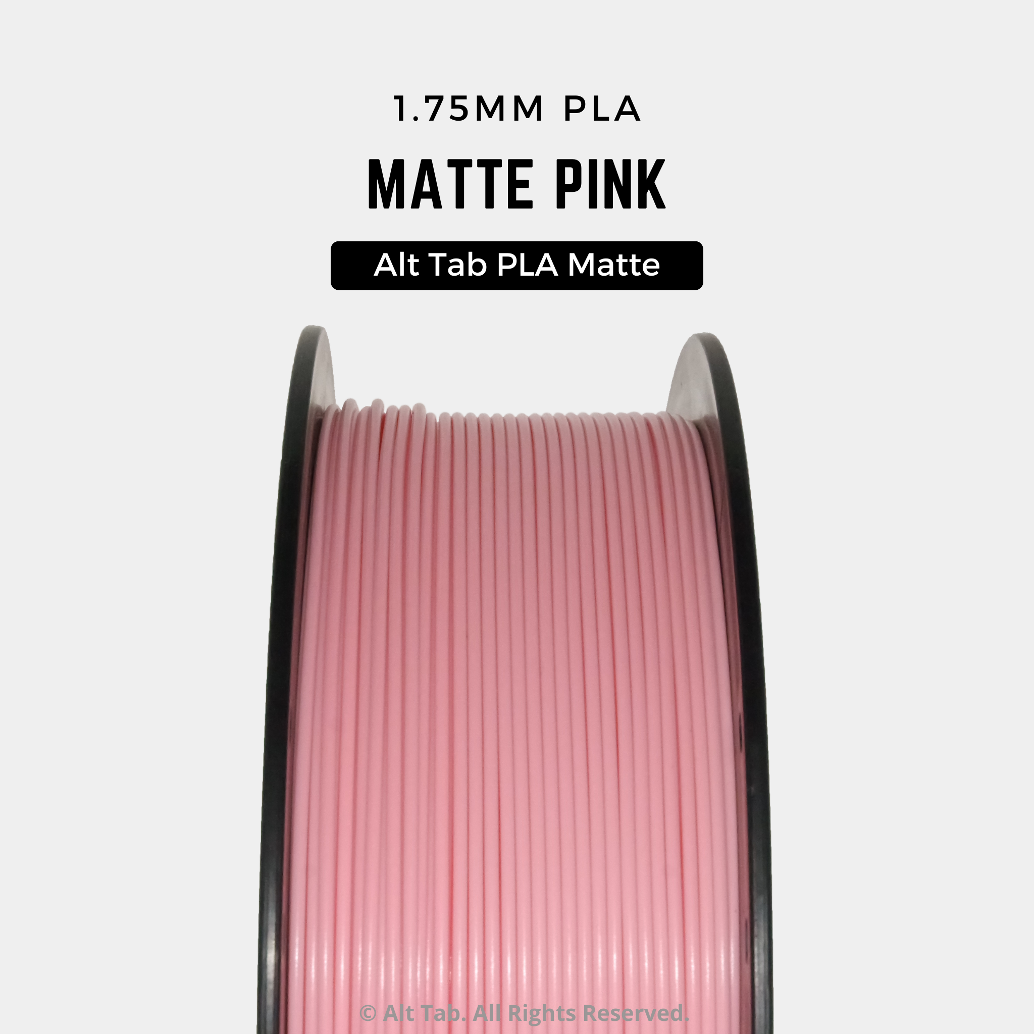 PLA Matte – Pink (1.75mm 1KG Filament) – ALT TAB Filaments