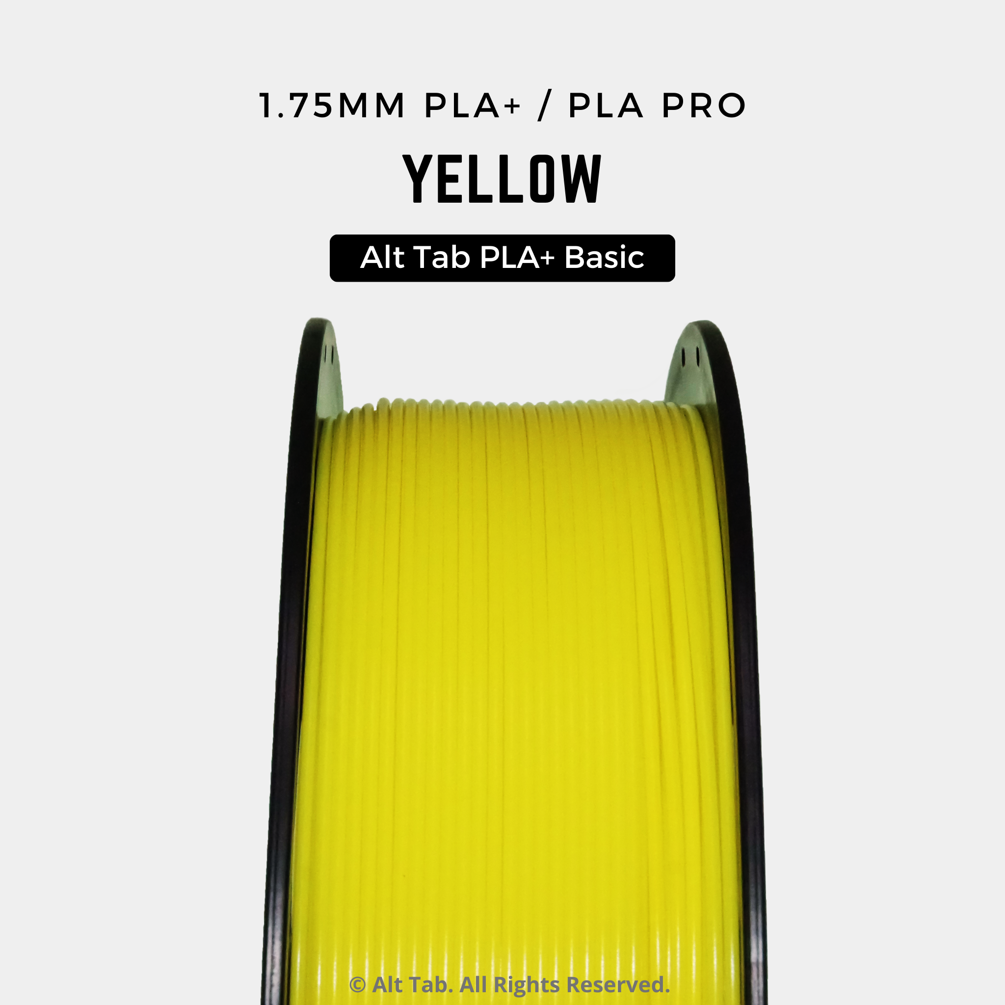 PLA PLUS/PRO Basic - Yellow (1.75mm 1KG Filament) – ALT TAB Filaments